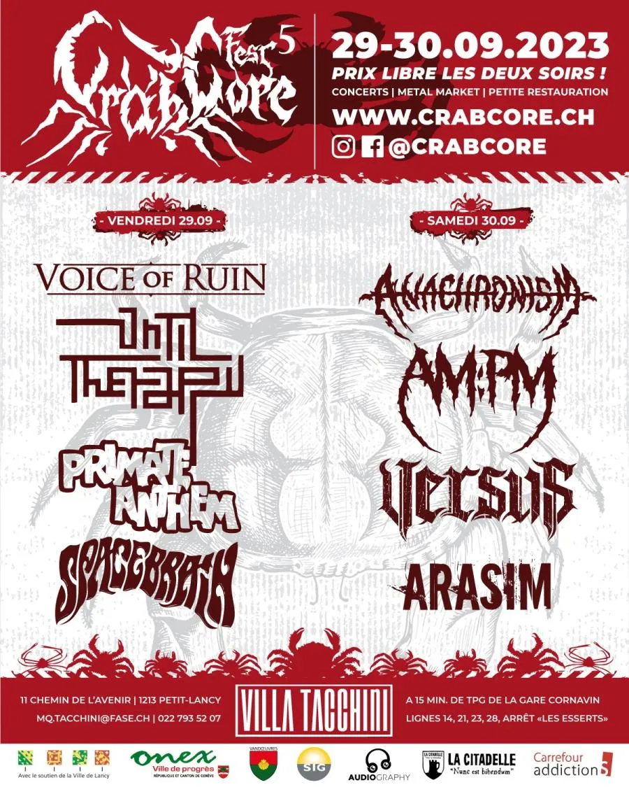 Crabcore Fest 2023 - 29/09/2023 (2 days) - Petit-Lancy - Switzerland