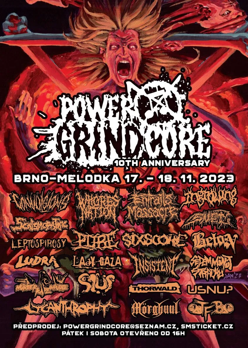 Power Grindcore 10th anniversary - 17/11/2023 (2 days) - Brno - Melodka ...