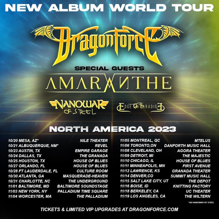 Event Dragonforce - 05/11/2023 - Montréal - MTelus - Canada