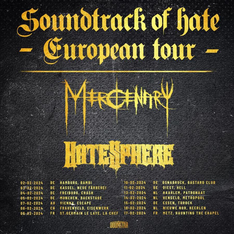 Event Mercenary + HateSphere - 03/02/2024 - Kassel - Kulturzentrum ...