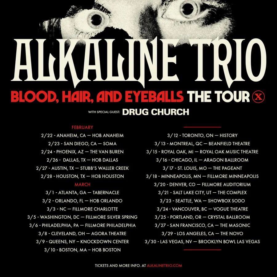 Event Alkaline Trio - 03/03/2024 - Charlotte - The Fillmore - United States