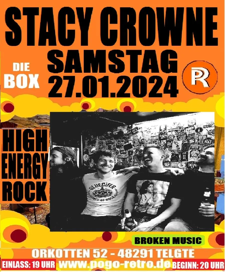 Event Stacy Crowne - 27/01/2024 - Telgte - DIE BOX - Pogo Retroquitäten ...