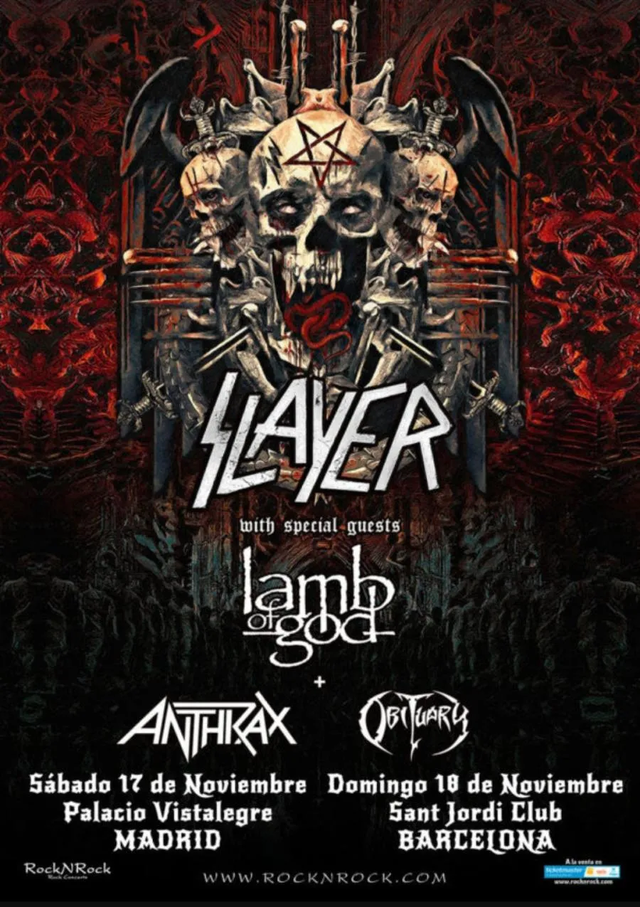 Slayer - Final World Tour 2018 - 17/11/2018 - Madrid - Palacio ...
