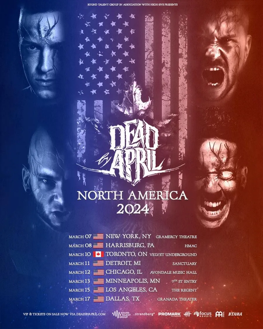 Event Dead By April - 10/03/2024 - Toronto - Velvet Underground - Canada