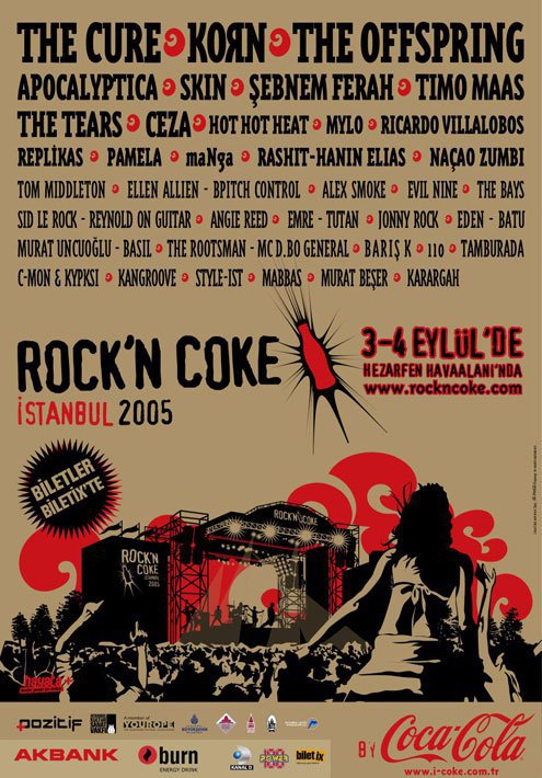 Rock'n Coke 2005 - 03/09/2005 (2 days) - Istanbul - Hezarfen Havaalanı ...