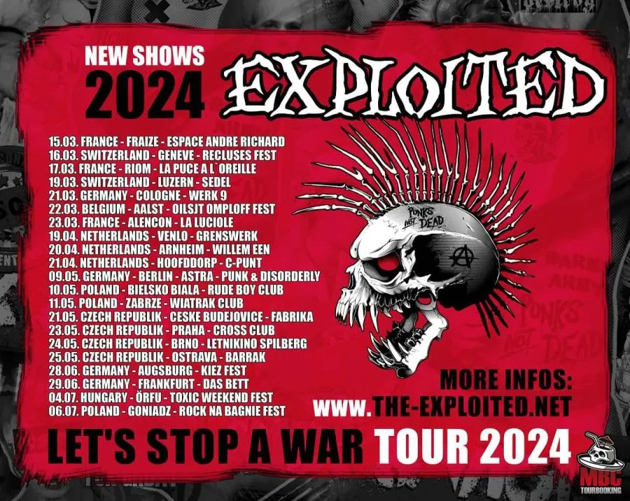 Event The Exploited - 10/05/2024 - Bielsko-Biala - Rudeboy Club - Poland