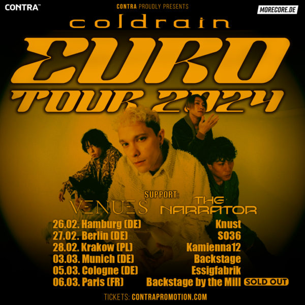 Event Coldrain - 27/02/2024 - Berlin - SO36 - Germany