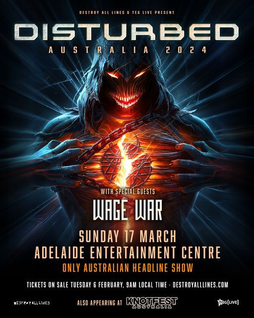 Event Disturbed - 17/03/2024 - Adelaide - Adelaide Entertainment Centre ...