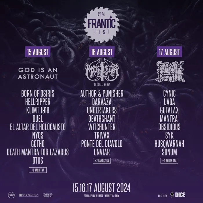 Frantic Fest 2024 - 15/08/2024 (3 days) - Francavilla al Mare - Italy