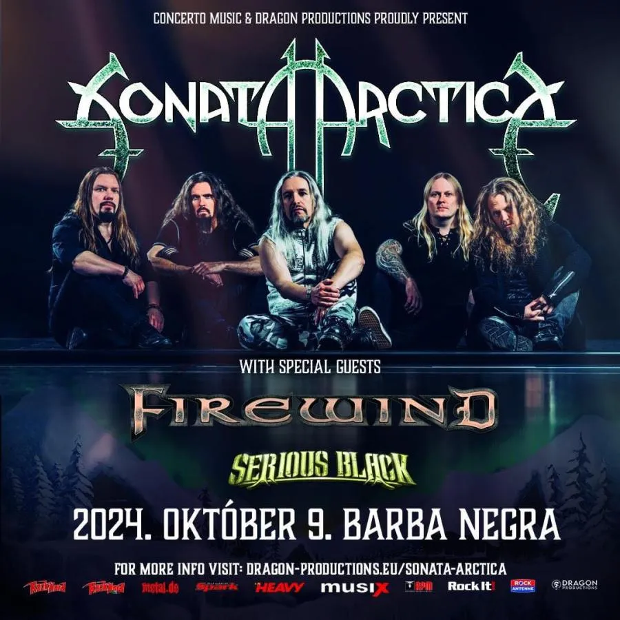 Event Sonata Arctica - 09/10/2024 - Budapest - Barba Negra - Red Stage ...