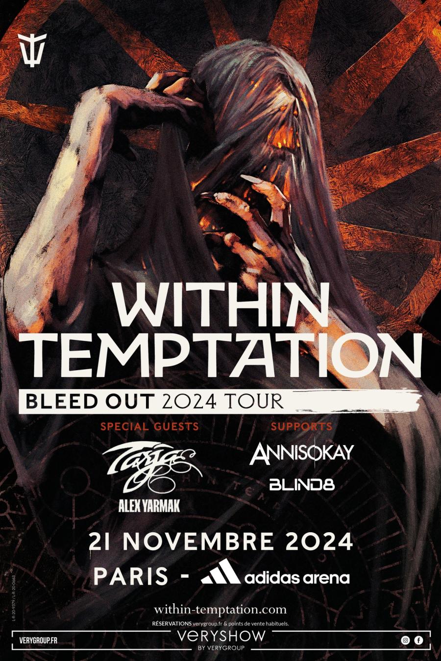 Event Within Temptation - 21/11/2024 - Paris - Adidas Arena - France