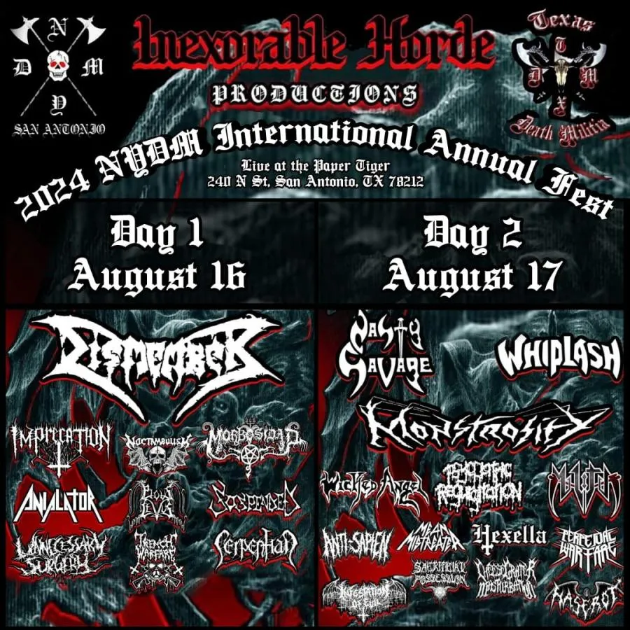 Festival Anual Internacional de NYDM 2024 - 16/08/2024 (2 days) - San Antonio - Paper Tiger ...