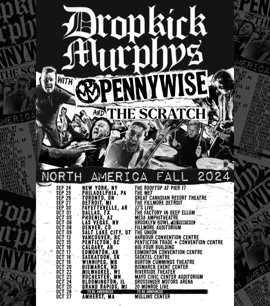 Event Dropkick Murphys - 17/10/2024 - Edmonton - Edmonton Convention ...