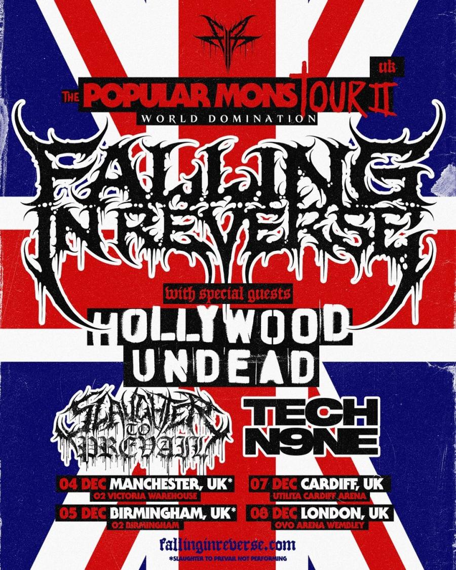 Falling In Reverse - UK Tour 2024 - 05/12/2024 - Birmingham - O2 ...