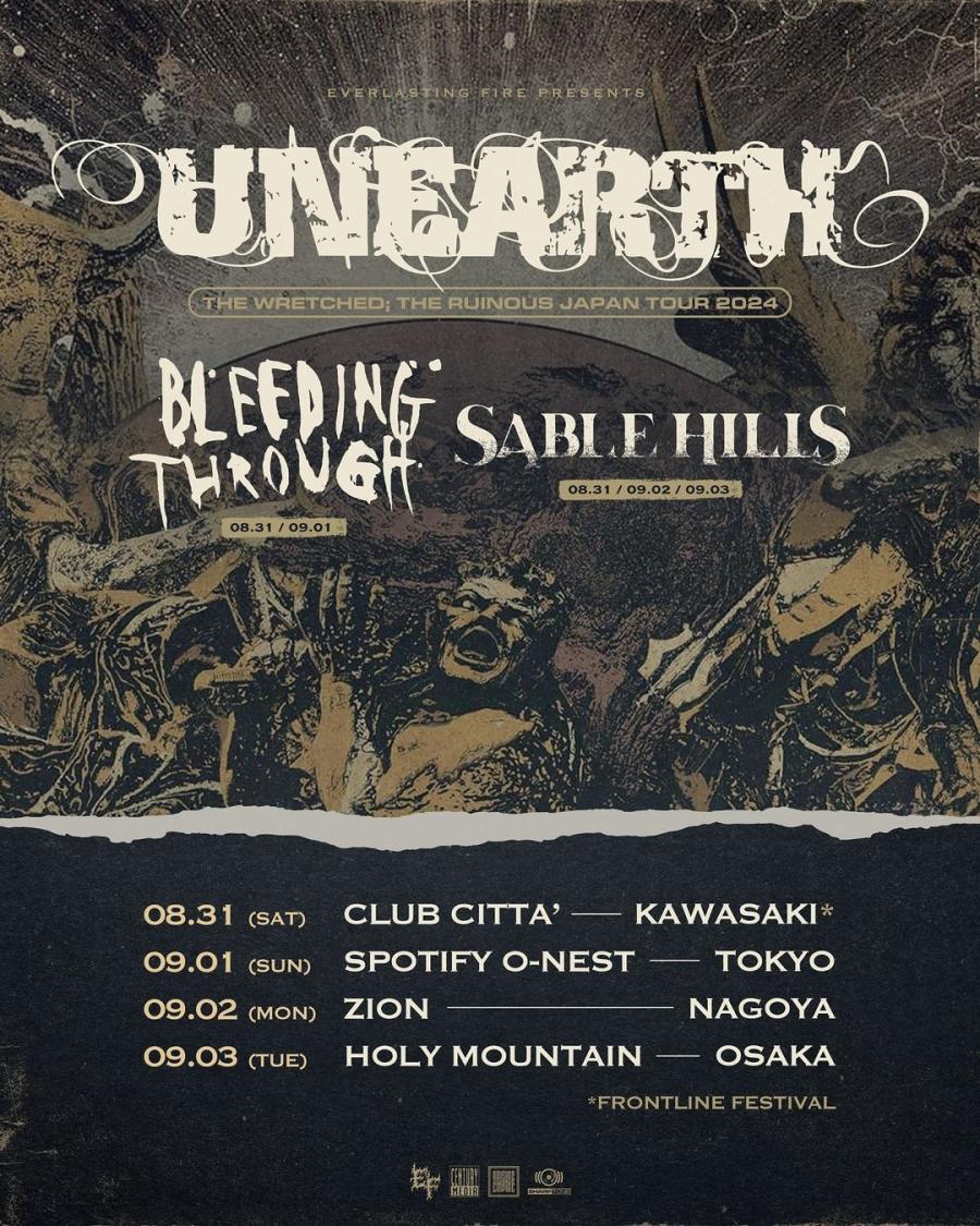 Unearth - Japan Tour 2024 - 01/09/2024 - Tokyo - Spotify O-nest - Japan