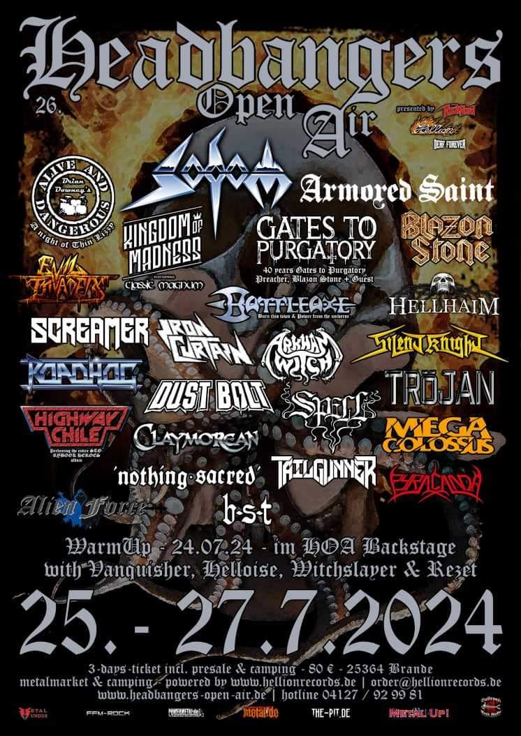 Headbangers Open Air 2024 - 25/07/2024 (3 days) - Brande-Hörnerkirchen ...