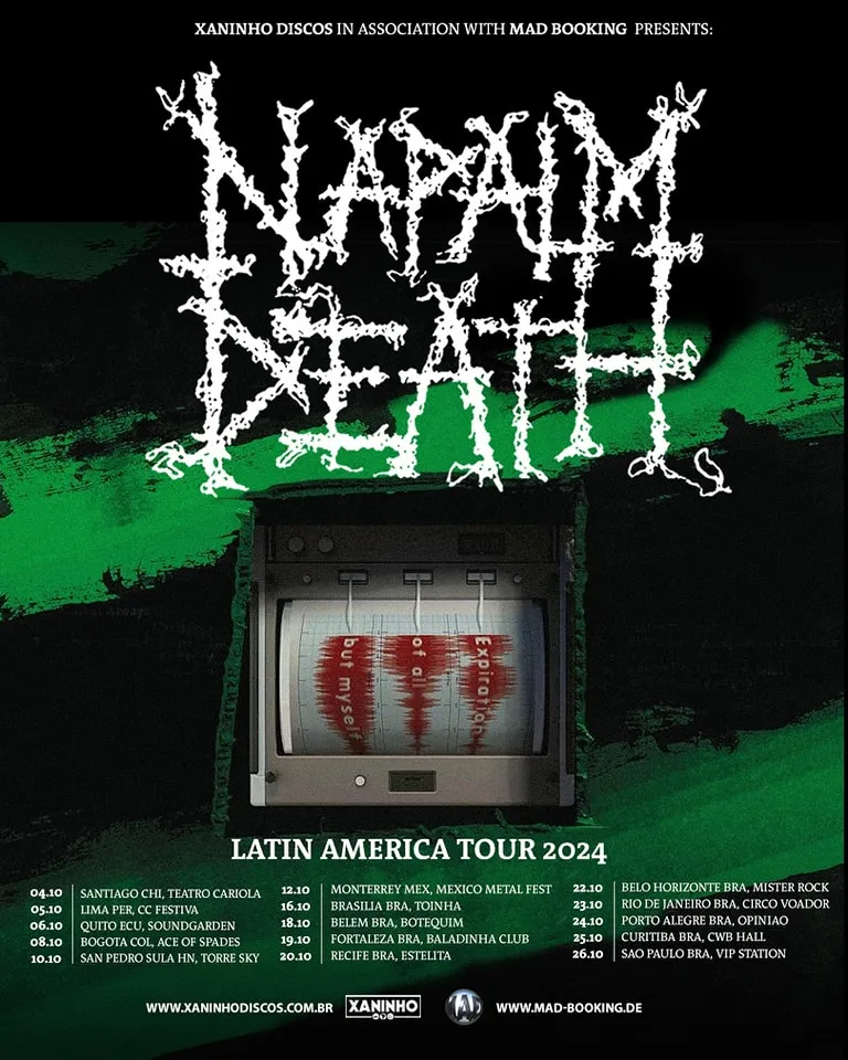 Event Napalm Death - 06/10/2024 - Quito - SoundGarden - Ecuador