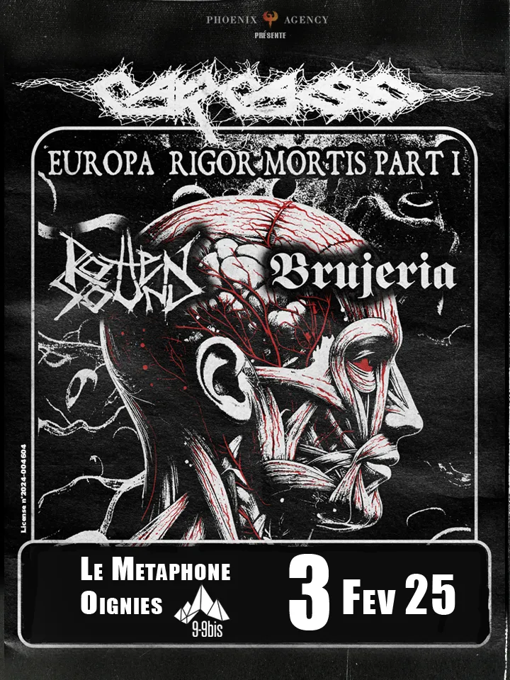 Event Carcass - 03/02/2025 - Oignies - Le Métaphone - Le 9-9Bis - France
