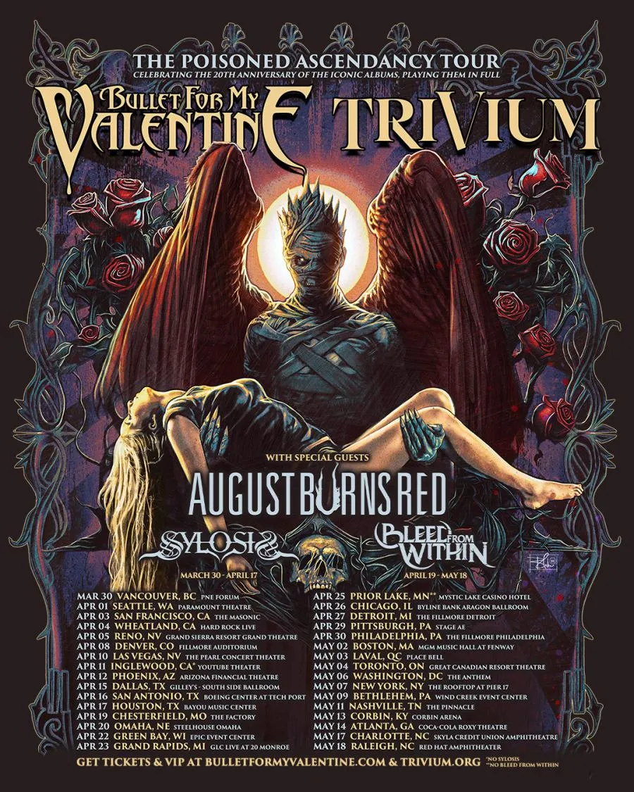 Bullet For My Valentine + Trivium - 08/04/2025 - Denver - Fillmore ...