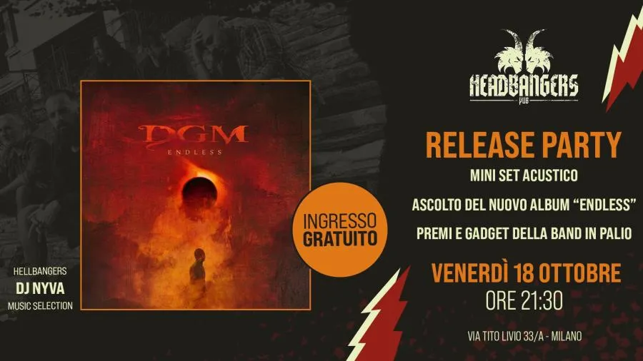 DGM - Endless Release Party - 18/10/2024 - Milano - Headbangers Pub - Italy