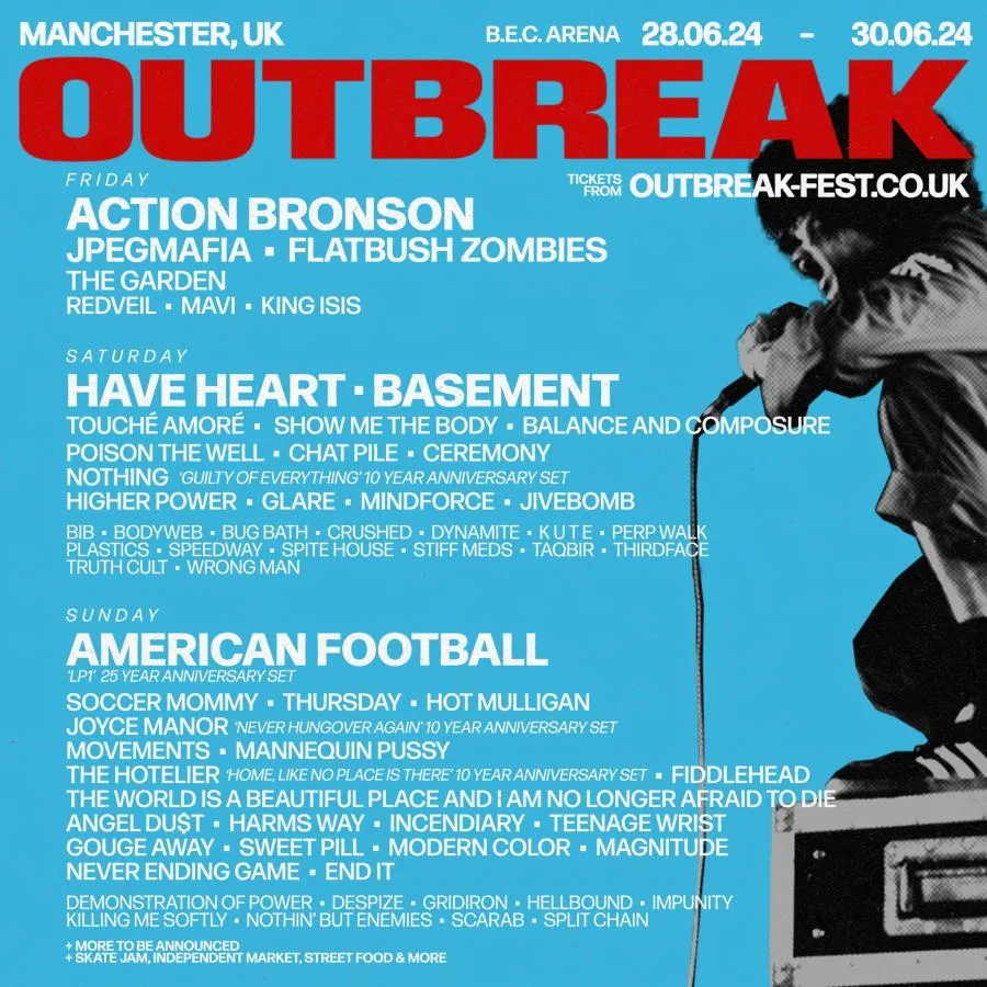 Outbreak Fest 2024 - 28/06/2024 (3 days) - Manchester - Bowlers ...
