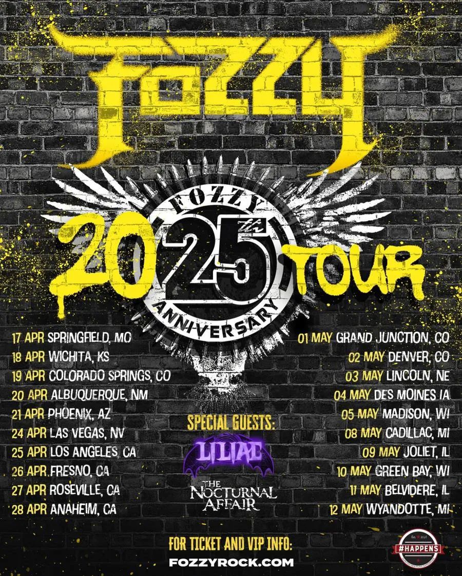 Event Fozzy - 18/04/2025 - Wichita - Temple Live - United States