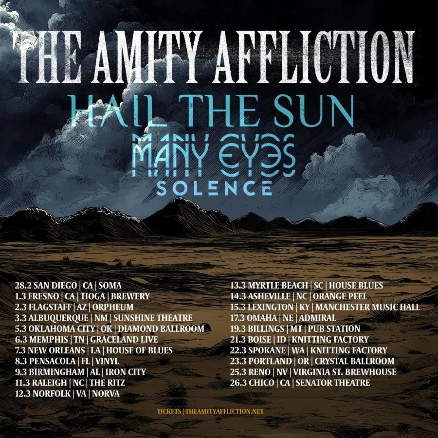 Event The Amity Affliction - 08/03/2025 - Pensacola - Vinyl Music Hall ...