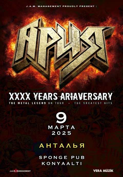 Aria - 40th Anniversary Tour 2025 - 09/03/2025 - Antalya - Sponge Pub ...