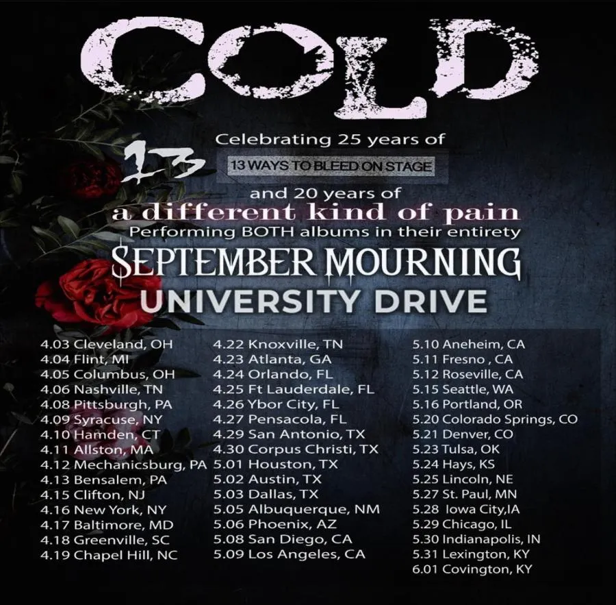 Event Cold - 19/04/2025 - Chapel Hill - Local 506 - United States