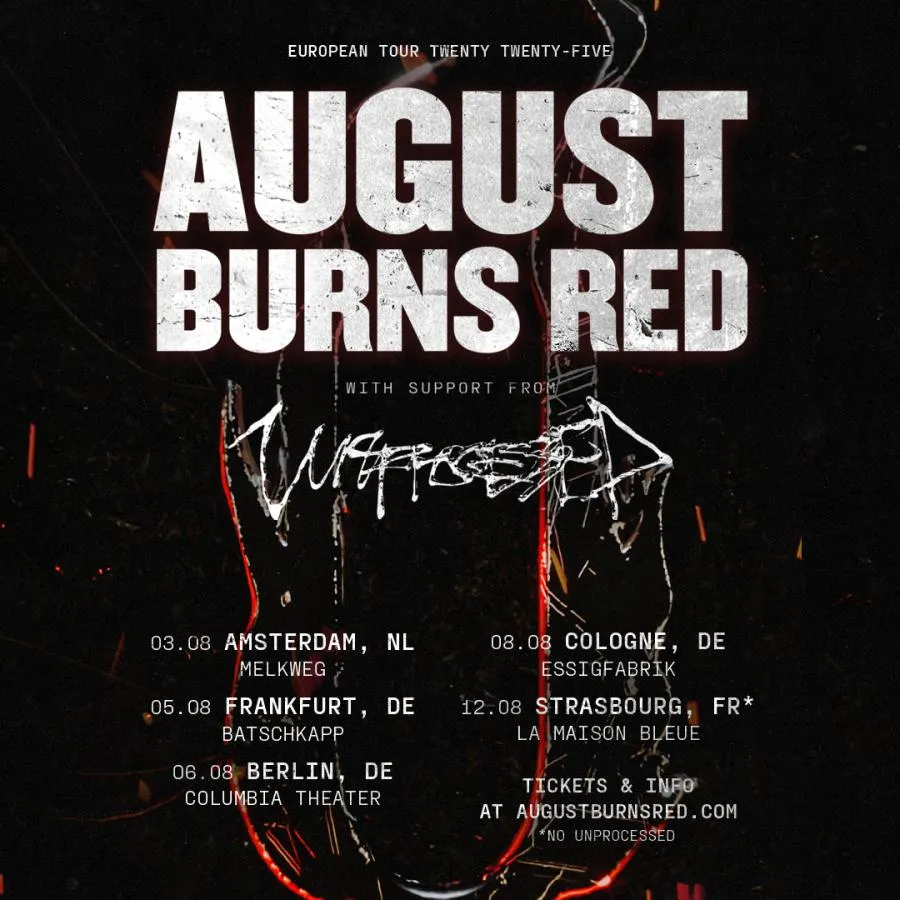 Event August Burns Red - 05/08/2025 - Frankfurt - Batschkapp - Germany