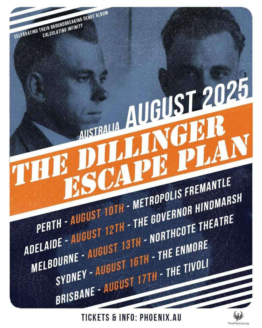 Event The Dillinger Escape Plan - 10/08/2025 - Perth - Metropolis ...