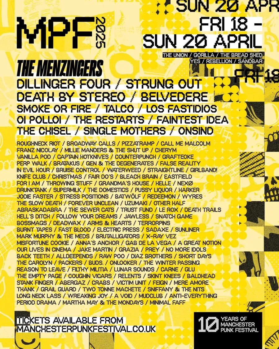 Manchester Punk Festival 2025 - 18/04/2025 (3 days) - Manchester - The ...