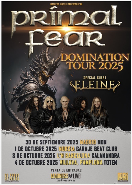 Primal Fear - Domination Tour 2025 - 30/09/2025 - Madrid - MON - Spain