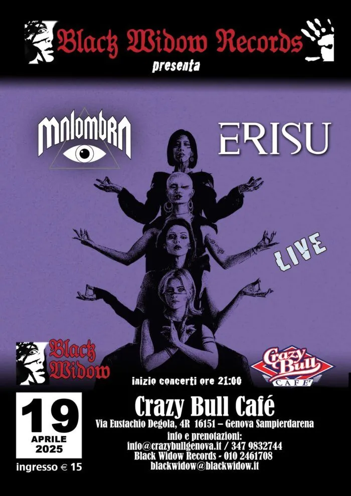 Malombra + Erisu - 19/04/2025 - Genova - Crazy Bull - Italy