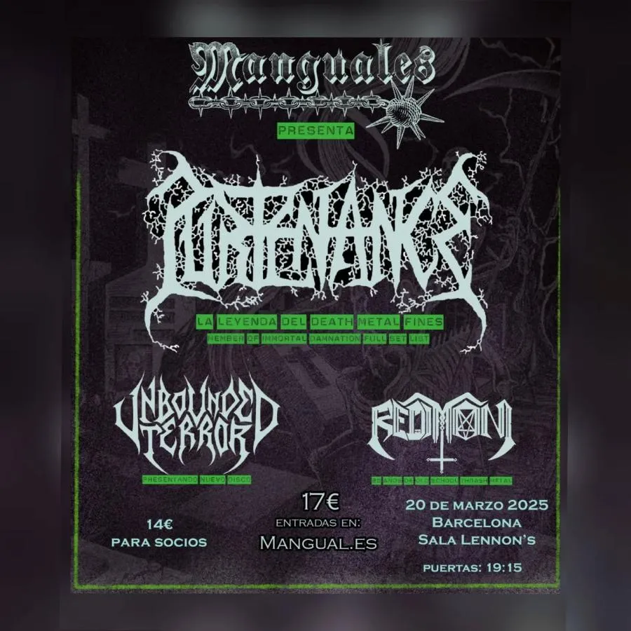 Purtenance + Unbounded Terror + Redimoni - 20/03/2025 - L'Hospitalet de ...