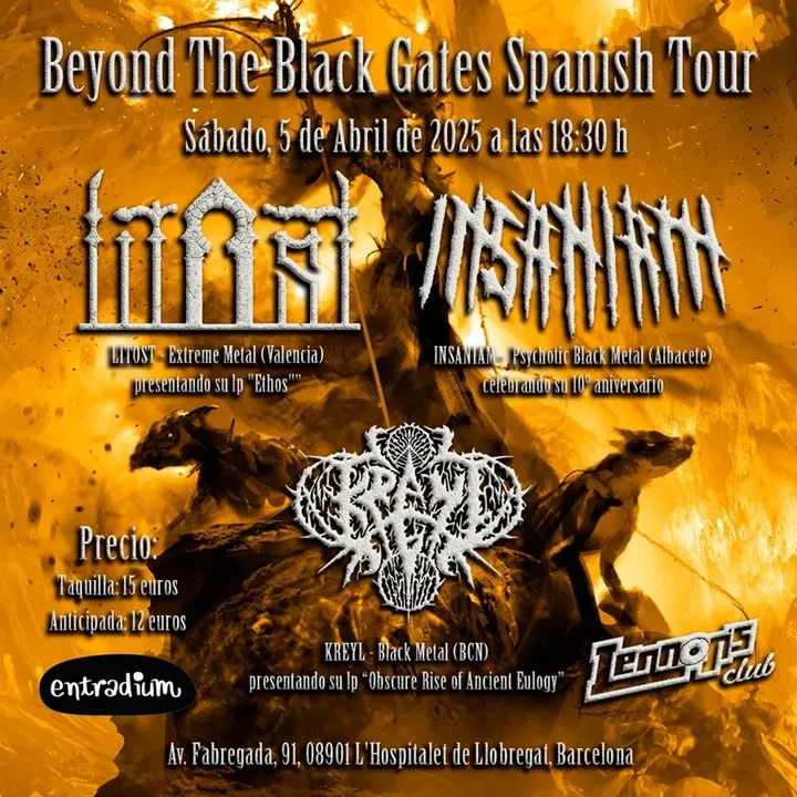 Beyond The Black Gates Spanish Tour 2025 - 05/04/2025 - L'Hospitalet de ...