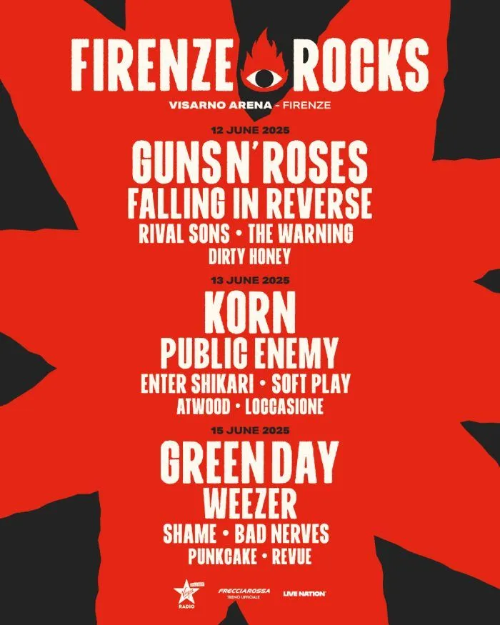 Firenze Rocks 2025 - 12/06/2025 (4 days) - Firenze - Visarno Arena - Italy