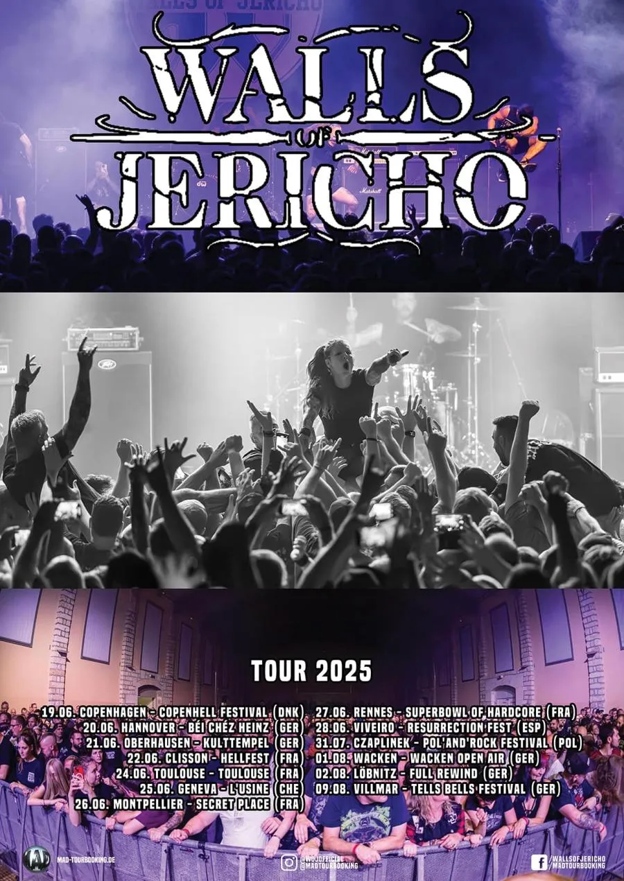 Event Walls Of Jericho - 20/06/2025 - Hannover - Béi Chéz Heinz - Germany