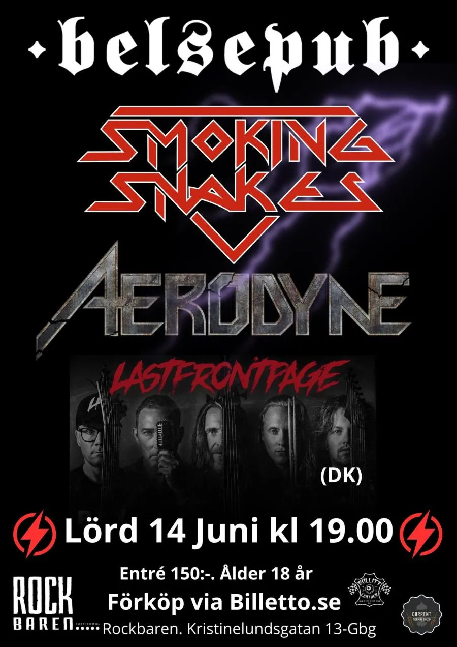 Smoking Snakes + Aerodyne - 14/06/2025 - Gothenburg - Rockbaren - Sweden
