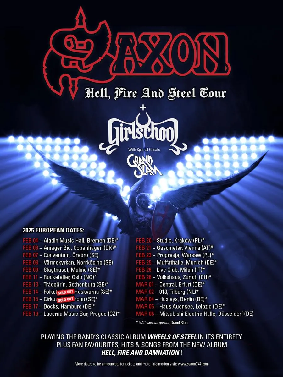 Saxon - Hell, Fire and Steel Tour 2025 - 06/03/2025 - Düsseldorf ...