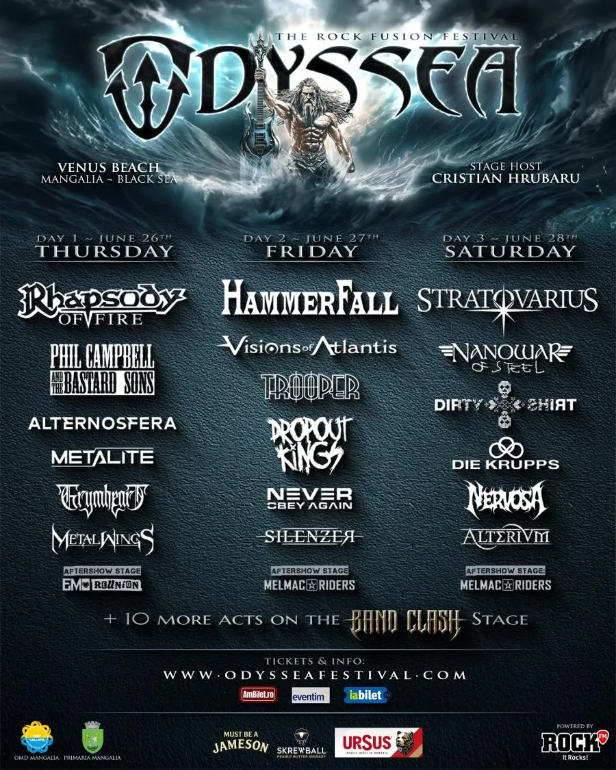 Odyssea Rock Fusion Festival - 26/06/2025 (3 days) - Constanța - Romania