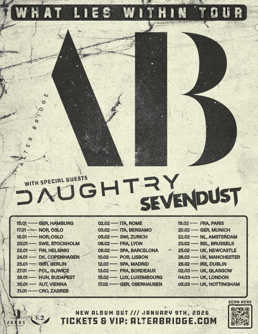 Event Alter Bridge - 24/01/2026 - Copenhagen (Frederiksberg) - K.B ...