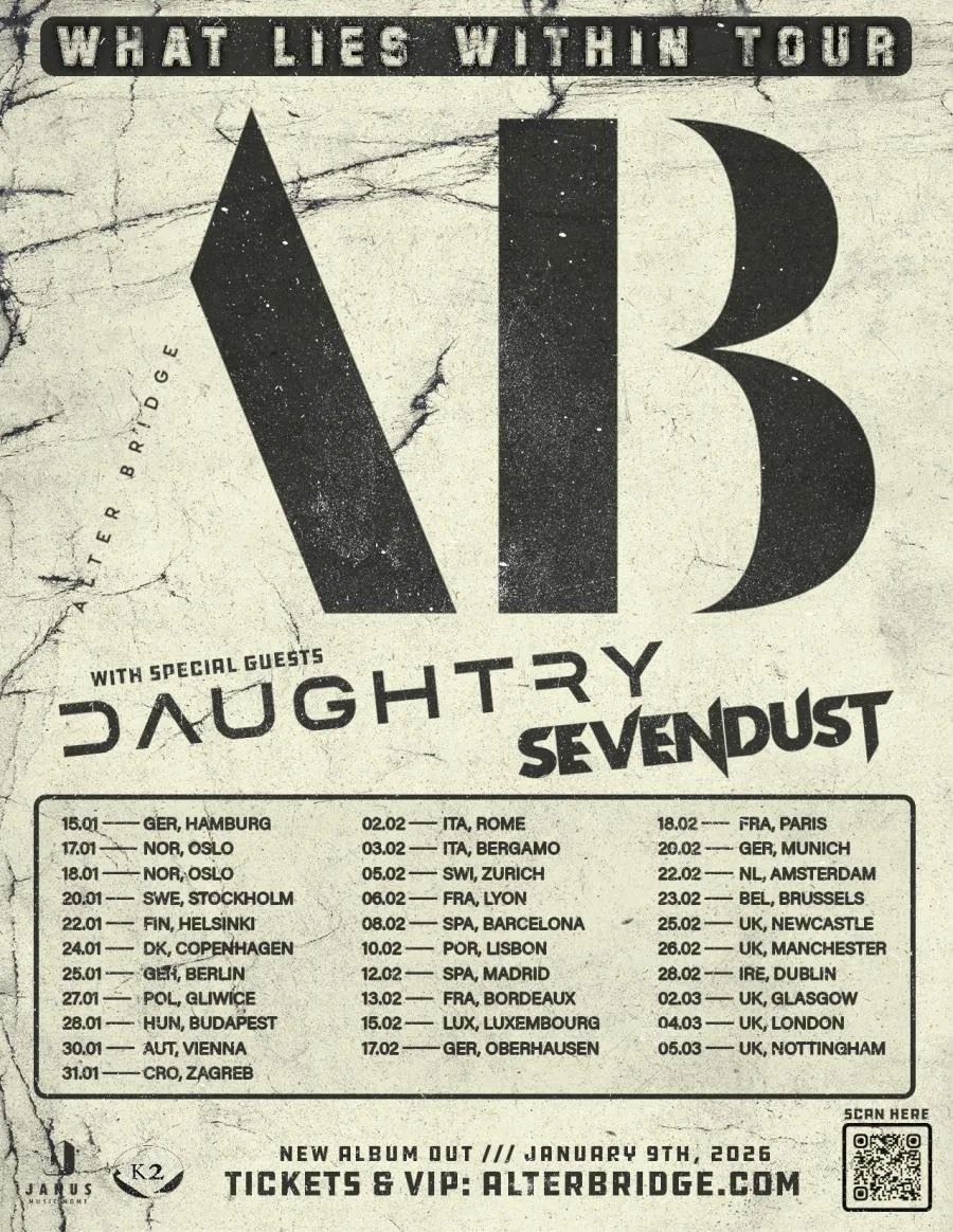 Event Alter Bridge - 24/01/2026 - Copenhagen (Frederiksberg) - K.B ...