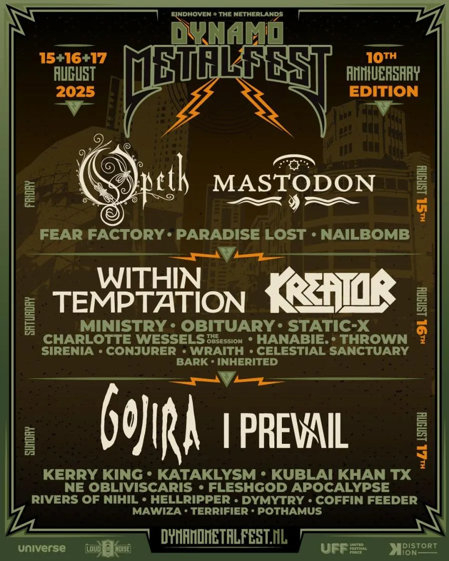 Dynamo Metal Fest 2025 - 15/08/2025 (3 days) - Eindhoven ...