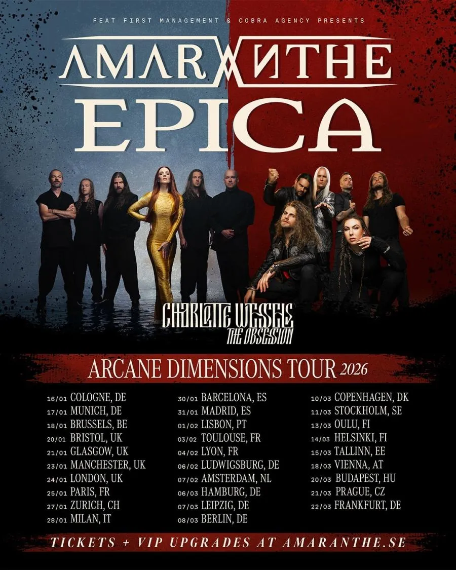 Amaranthe + Epica - Arcane Dimensions Tour 2026 - 17/01/2026 - München ...
