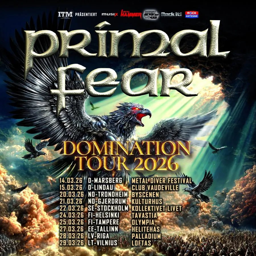 Primal Fear - Domination Tour 2026 - 28/03/2026 - Riga - Palladium - Latvia